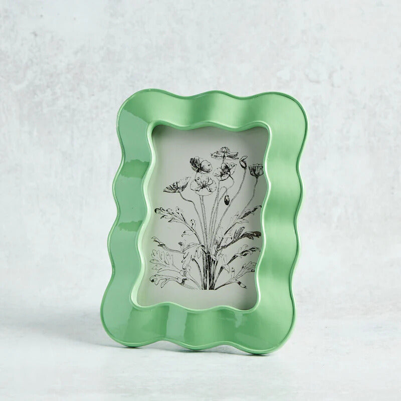 Resin Wavy Photo Frame-Green